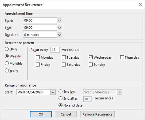 Calendar Change A Recurring Meeting In Outlook To An All Day
