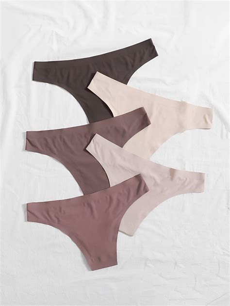 Kit 5 Calcinha Sem Costura Corte a Laser Tanga Não Marca Lingerie