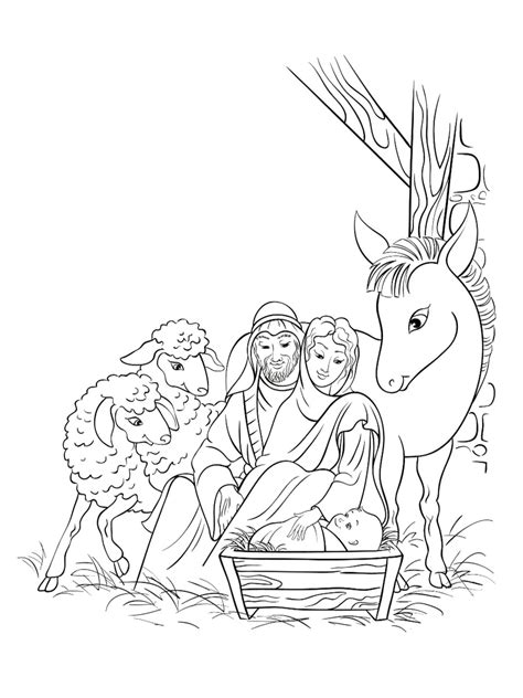 Coloriage crèche 30 dessins à imprimer gratuitement