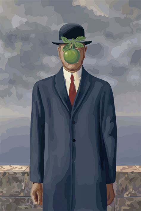 Tela Canvas O Filho do Homem René Magritte Kolor Quadros