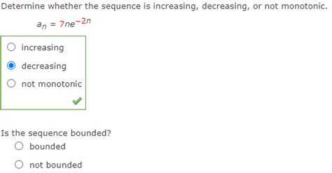 solved determine whether the sequence is increasing