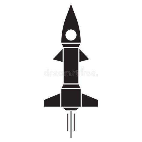 Icono De Cohete En Un Estilo Plano Lanzamiento De Cohete Espacial
