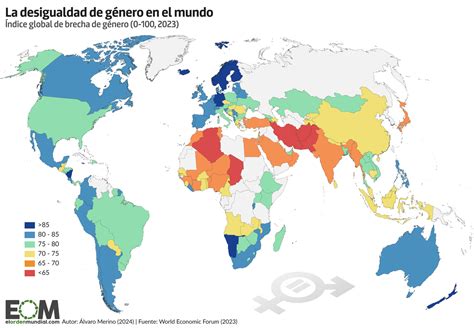 El mapa de la brecha de género en el mundo Mapas de El Orden Mundial
