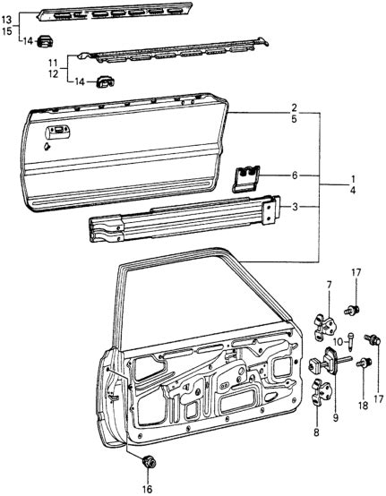 75800 SA0 932 Genuine Honda Molding Assy R FR Door