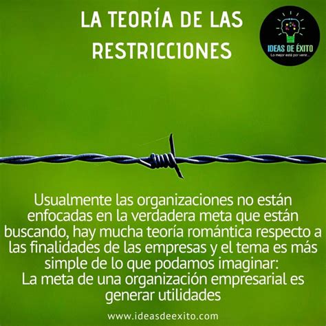 La Teoría de las Restricciones Ideas de Éxito