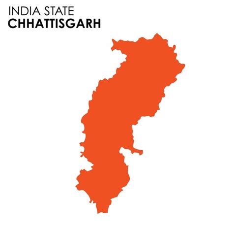 Map Of Chhattisgarh State With Names Of Vector Illustration 42 OFF