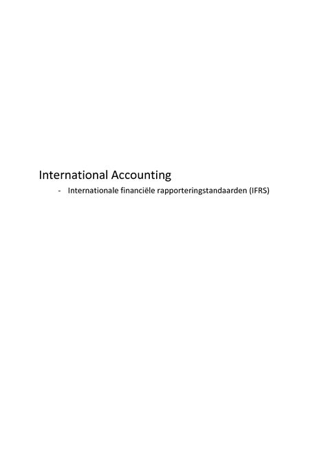 SOLUTION Ifrs Samenvatting Studypool
