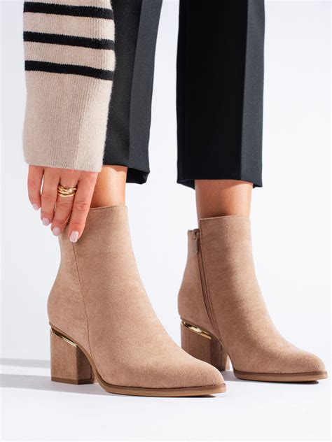 Zamszowe Botki Na S Upku Be Owe Shelovet Inna Marka Moda Sklep