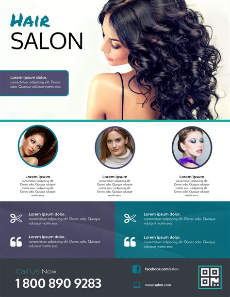 Beautiful Hair Stylist Flyer Template MyCreativeShop