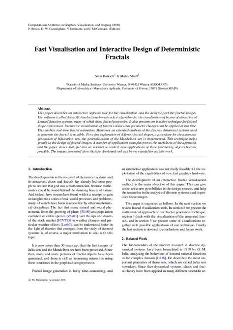 pdf fast visualisation and interactive design of deterministic fractals weimar mateus