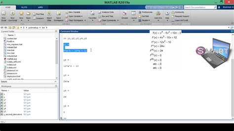 differentiationand integration examples with matlab r2019a youtube