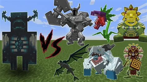 Warden Vs Mowzie S Mobs Minecraft Warden Vs Ferrous Wroughtnaut Youtube