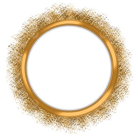 Splatters Circle Gold Frame Frames Golden Circle Png Trans NBKomputer