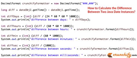 How To Calculate The Difference Between Two Java Date Instances Crunchify