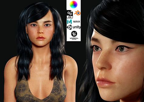 Free Realistic Female Korean Naked 3d Model