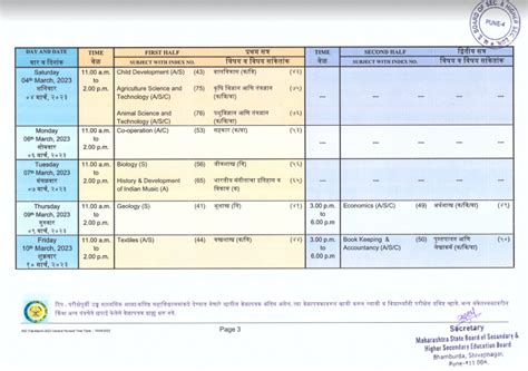 Hsc Board Exam 2024 Time Table Image To U