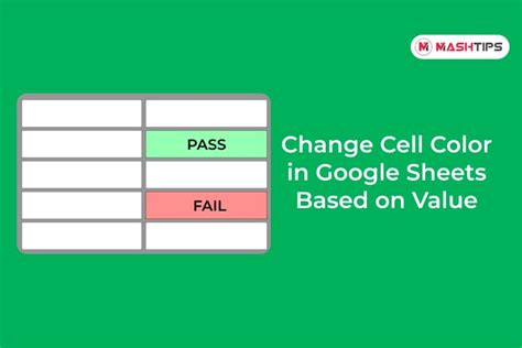 How To Change Cell Color In Google Sheets Based On Value Mashtips