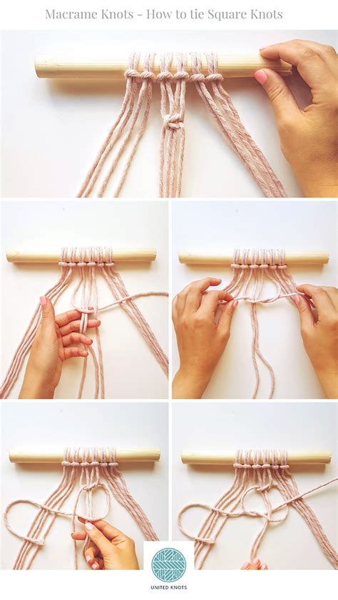 Macrame Knots How To Tie A Square Knot