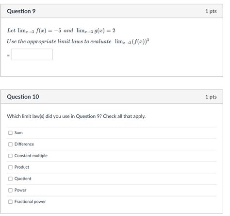 solved let limx→3f x −5 and limx→3g x 2 use the