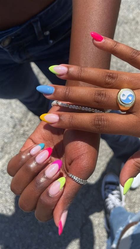Summer Rainbow NAIL INSPO Follow For Daily Nail Inspo