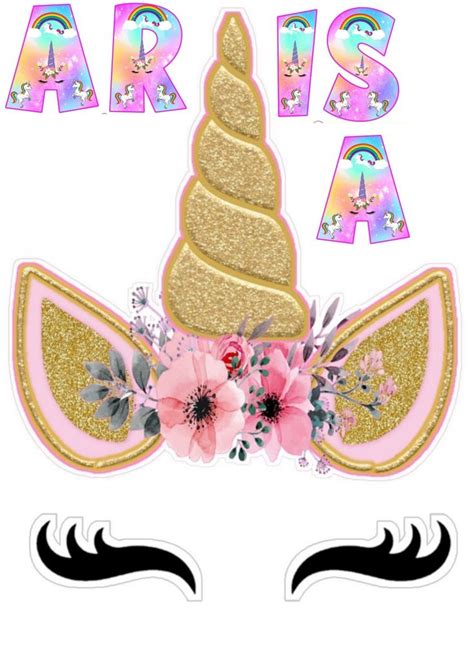 Unicorn Mask With Paris And Flower Design