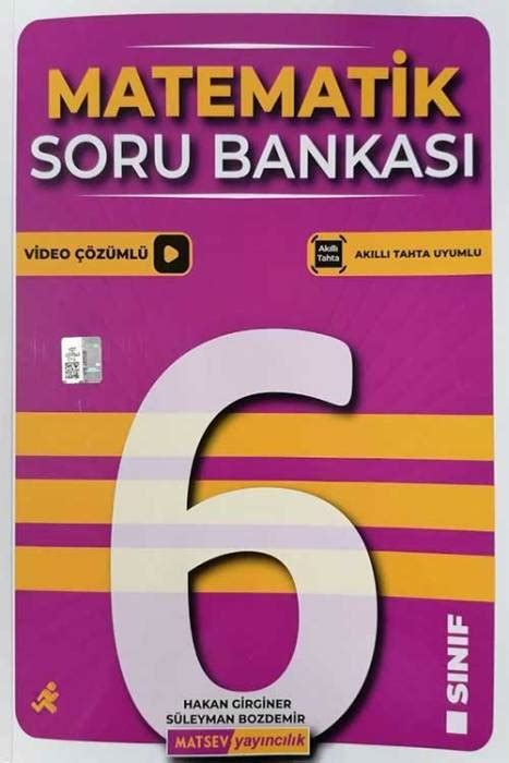 6 Sınıf Matematik Soru Bankası Şeritli Güncel Matsev Yayıncılık 6