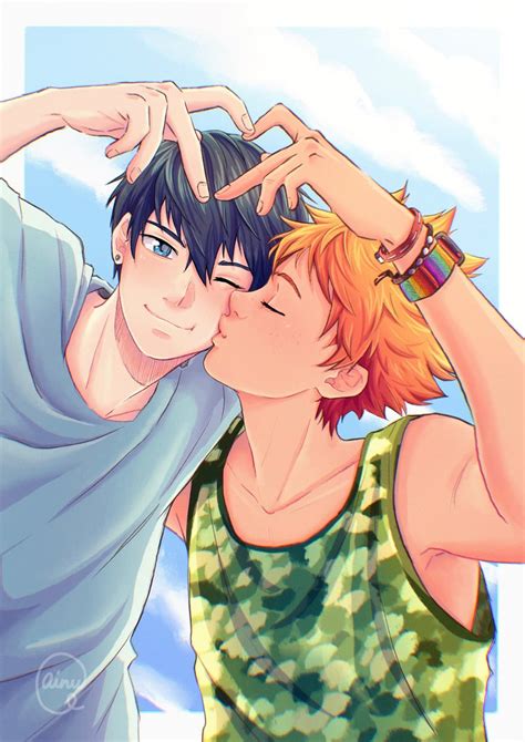 Hinata Shouyou And Kageyama Tobio Haikyuu Drawn By Ainudraws Danbooru