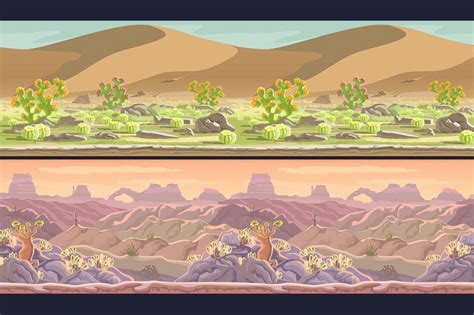 Free Scrolling Desert Backgrounds By Free Game Assets GUI Sprite
