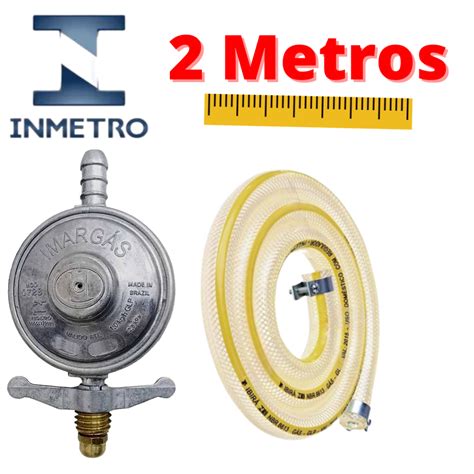 Kit Registro Regulador de Gás Mangueira Abraçadeira Shopee Brasil