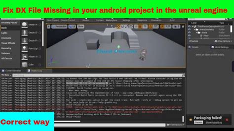 how to fix android packaging failed in the unreal engine youtube