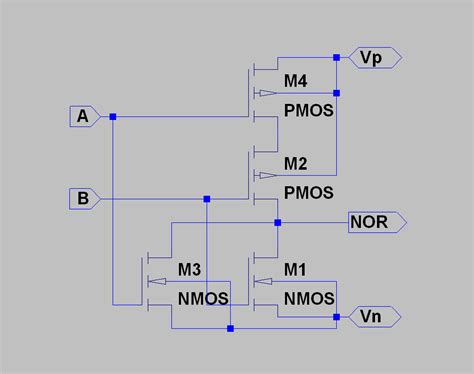 Design A Nor Gate Using Cmos Circuit