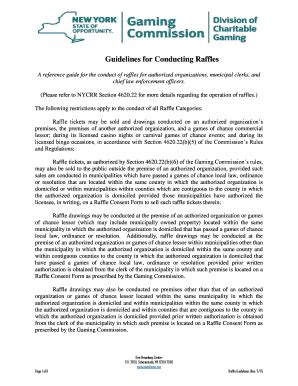 Fillable Online Guidelines For Conducting Raffles Fax Email Print