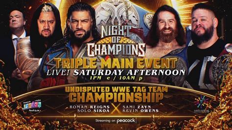 Wwe Night Of Champions Sami Zyan And Kevin Owens The Bloodline