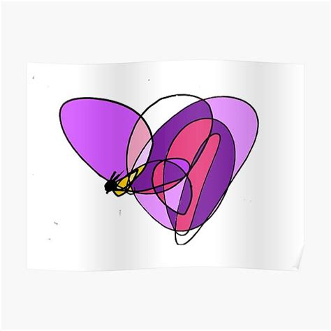 Purple Butterfly Poster For Sale By Pentagonien Redbubble