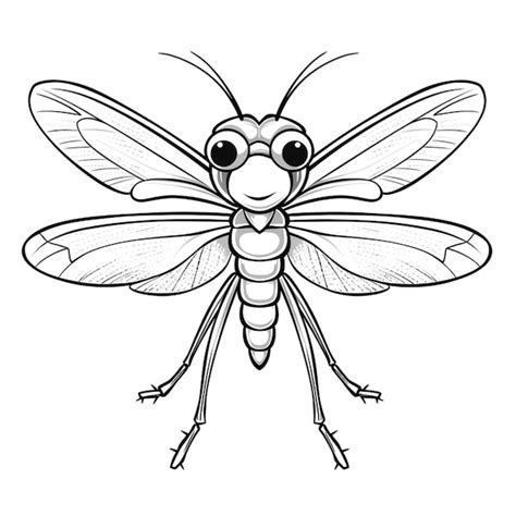 Página para colorear de insectos Foto Premium