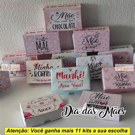 Arquivo Corte Caixa 6 Doces Dia das Mães Studio e pdf 833 Elo7