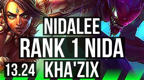 NIDALEE Vs KHA ZIX JNG Rank 1 Nida 11 1 6 7 Solo Kills