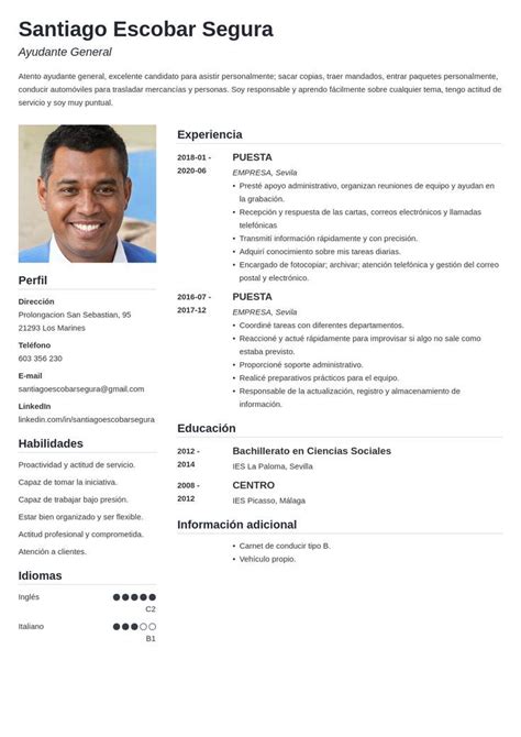 Curriculum Bachillerato Plantilla Simple Curriculum Vitae Curriculum