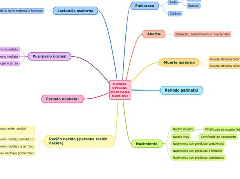 NORMA OFICIAL MEXICANA NOM 007 Mind Map