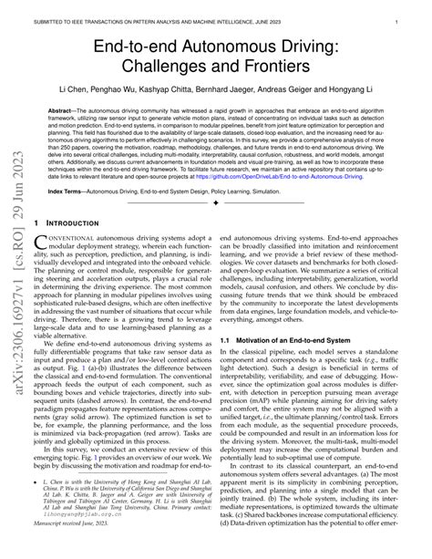 pdf end to end autonomous driving challenges and frontiers