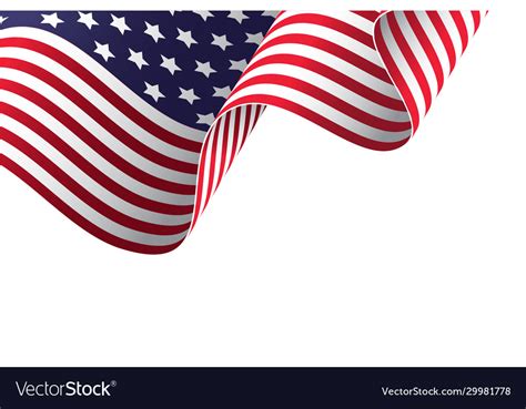 Animated American Flag Waving In The Wind