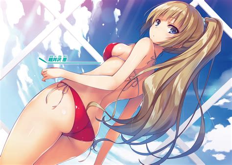 Wallpaper Ilustrasi Berambut Pirang Rambut Panjang Gadis Anime