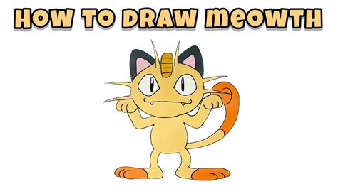How To Draw Ambitious And Talking Meowth Pokemon Perfect For