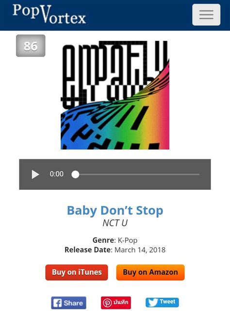 Tenzenter On Twitter Baby Dont Stop By Nct U Is On Itunes K Pop