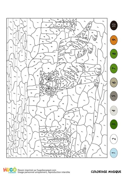 Coloriage Magique Animaux De La Ferme Coloriage Tigre Mandala Images