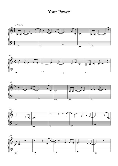 Billie Eilish Your Power EASY By SlowEasyPiano Sheet