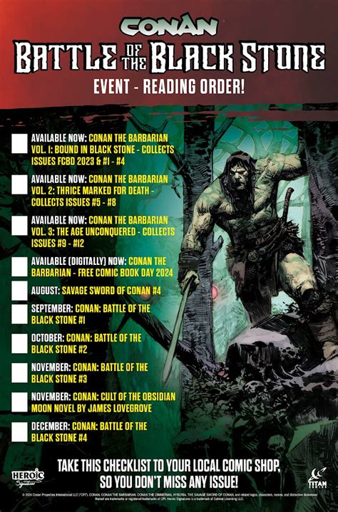 AUG240368 CONAN BARBARIAN BATTLE BLACK STONE 2 OF 4 CVR A DE LA