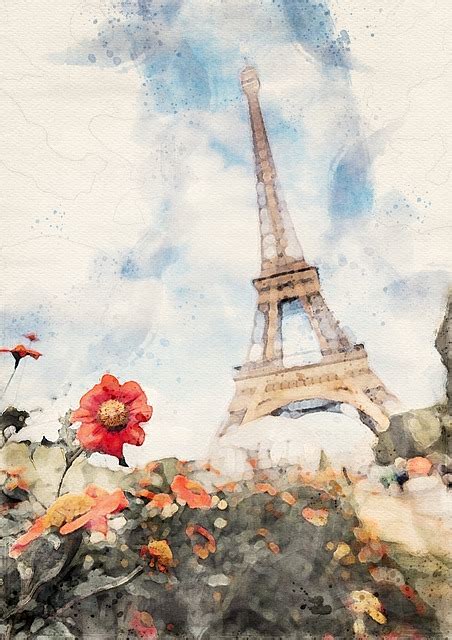 10以上の無料Eiffel Watercolor パリ画像 Pixabay