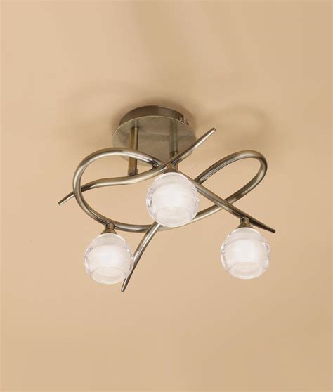 Plafón cuero pequeño LOOP 3 luces La Casa de la Lámpara