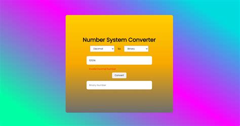 number system converter in javascript with source code source code and projects
